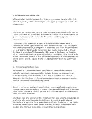 Unidad VII Fundamentos Del Hardware Libre | DOCX