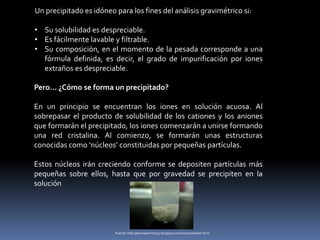 Formacion de un precipitado. | PPTX