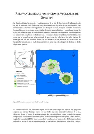 Formaciones vegetales de la isla de ometepe primera aproximacion | PDF