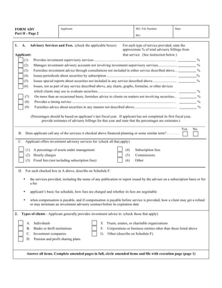 Form ADV Part II Schedule F | PDF | Stocks and Bonds | Personal Investing