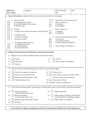 Form ADV Part II Schedule F | PDF | Stocks and Bonds | Personal Investing