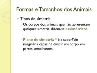 Forma e revestimento do corpo dos animais | PPTX