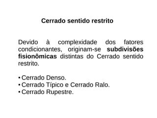Formações savanicas do cerrado | PPT