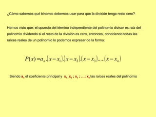 Forma factorizada de un polinomio | PPT