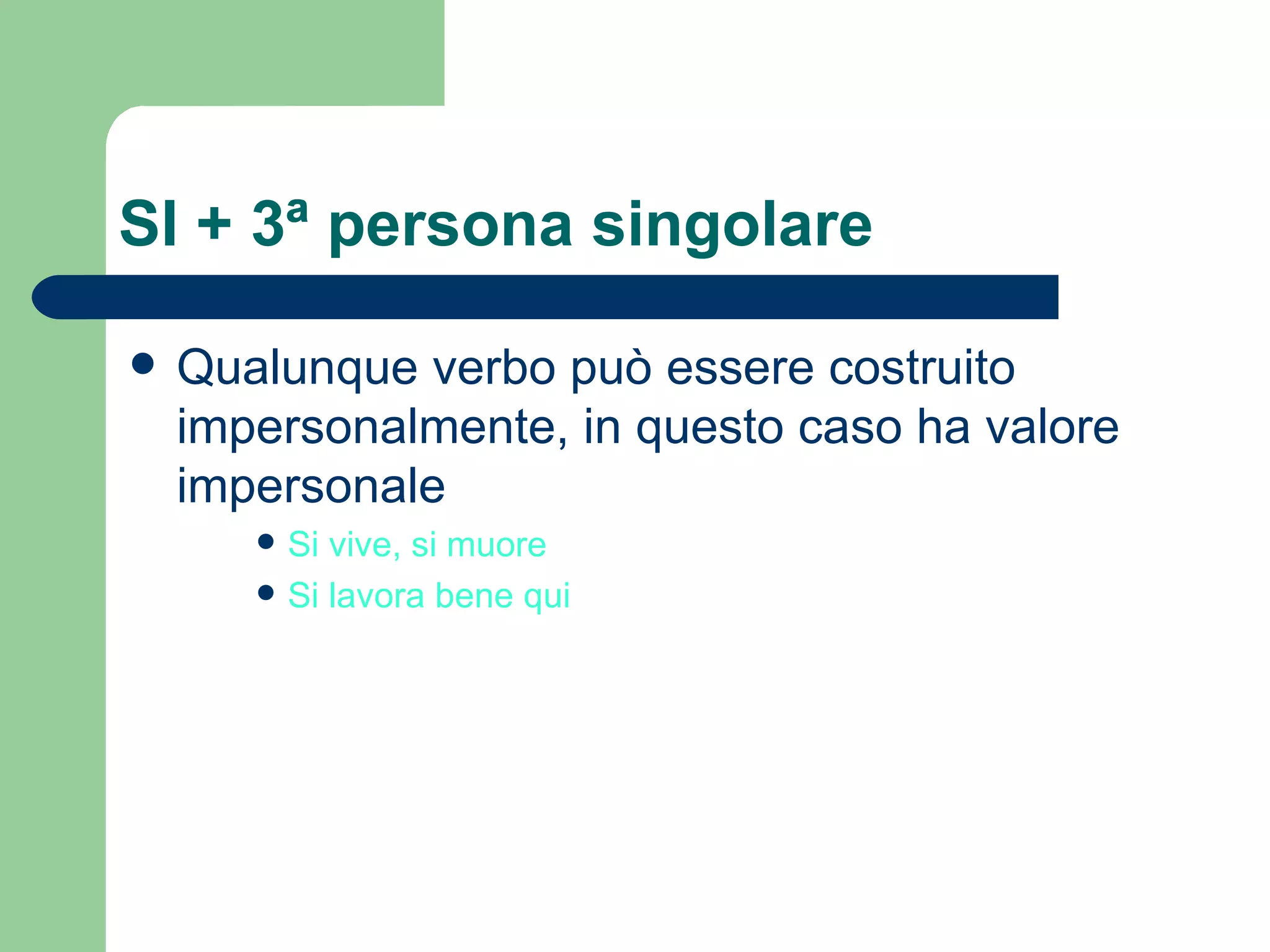 Forma Impersonale | PPT