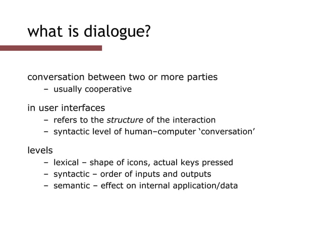 Formal 5 – Dialogue models – what to do when | PPTX