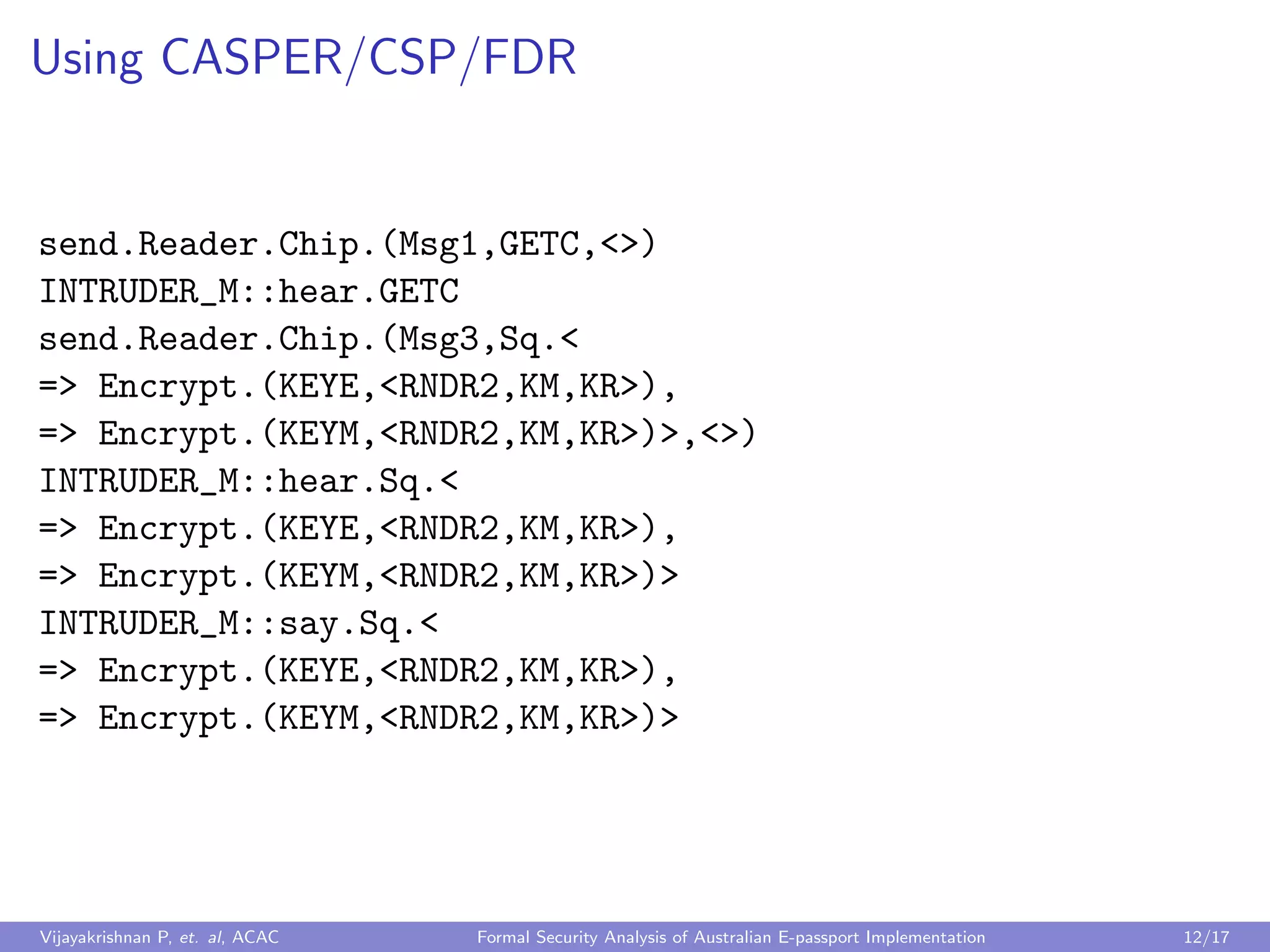 Formal Security Analysis of Australian ePassport Implementation | PDF