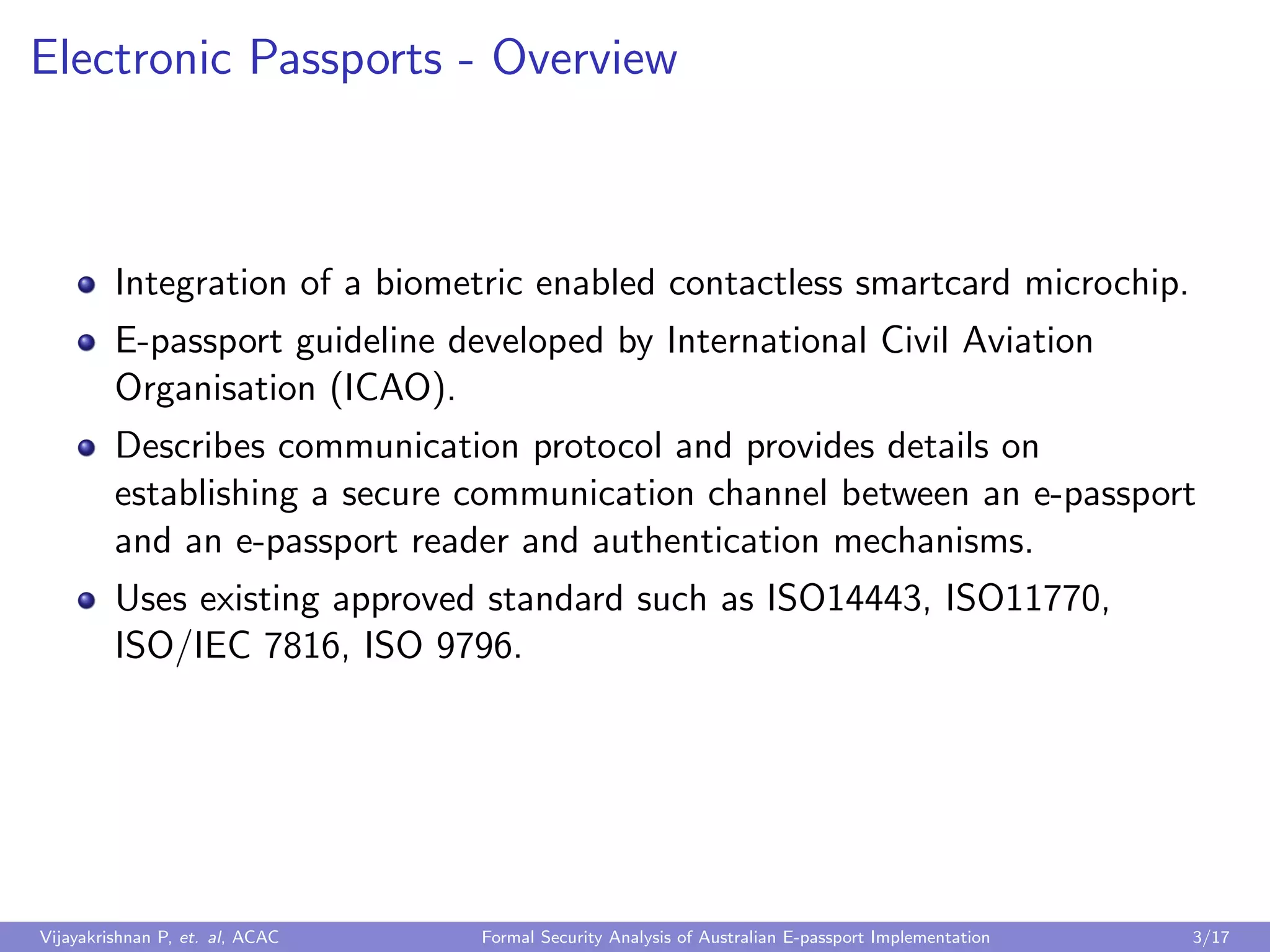Formal Security Analysis of Australian ePassport Implementation | PDF