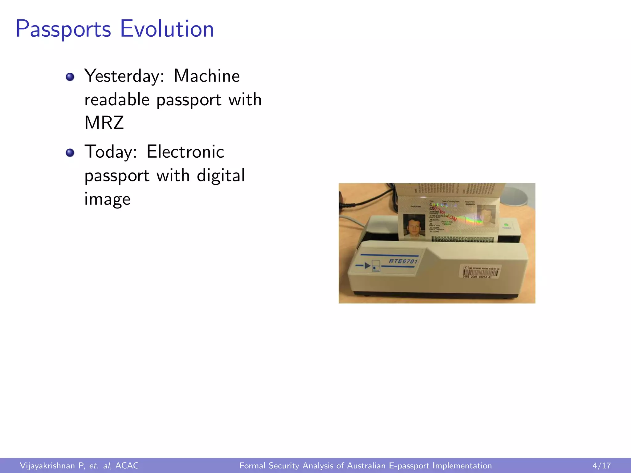 Formal Security Analysis of Australian ePassport Implementation | PDF