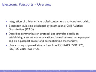 Formal Security Analysis of Australian ePassport Implementation | PDF