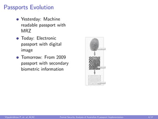 Formal Security Analysis of Australian ePassport Implementation | PDF