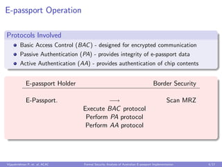 Formal Security Analysis of Australian ePassport Implementation | PDF