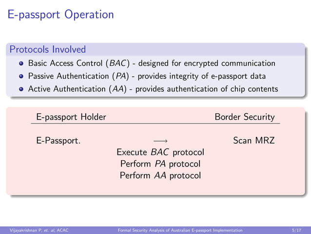Formal Security Analysis of Australian ePassport Implementation | PDF