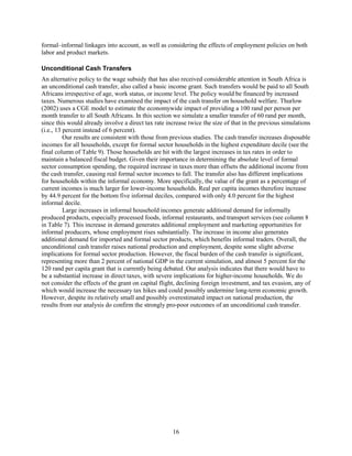 Formal informal economy linkages and unemployment in south africa | PDF