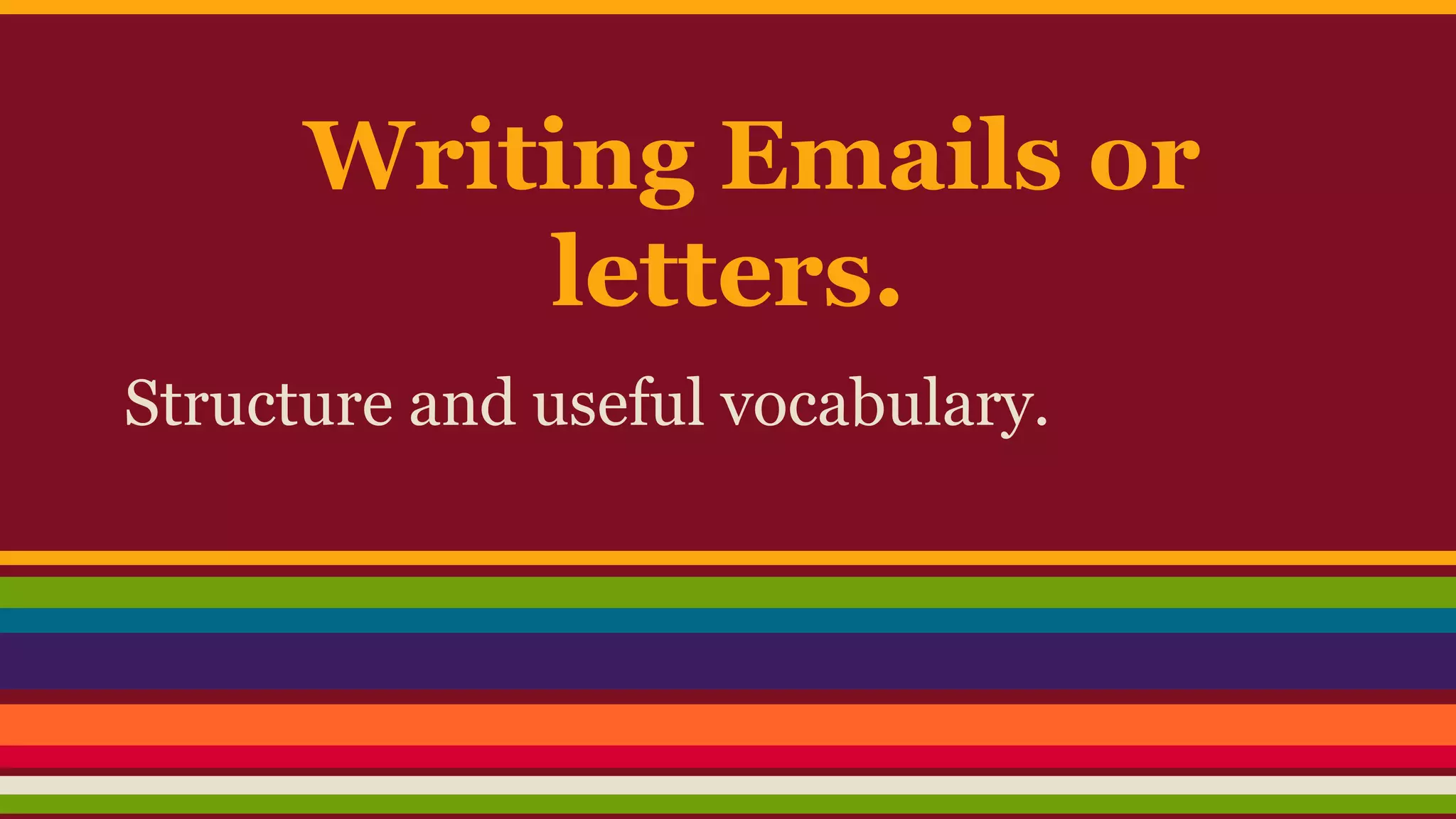 Formal informal letters and emails. | PPTX