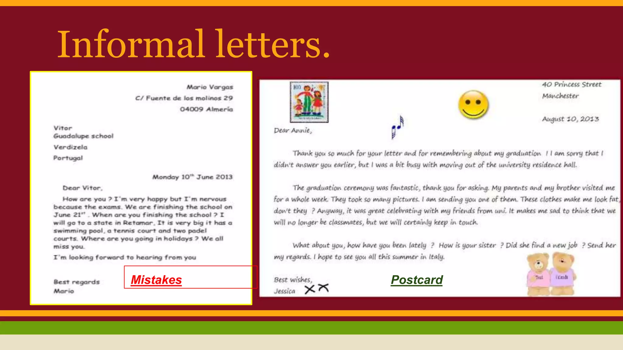 Formal informal letters and emails. | PPTX