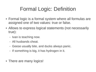 Formal Logic: Teaching Practice | PDF