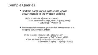 Formal-Relational-Query-Languages.ppt for education | PPT