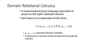Formal-Relational-Query-Languages.ppt for education | PPT
