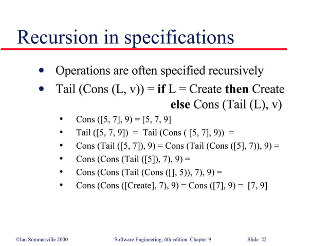 Formal Specification In Software Engineering Se9 Ppt Programming