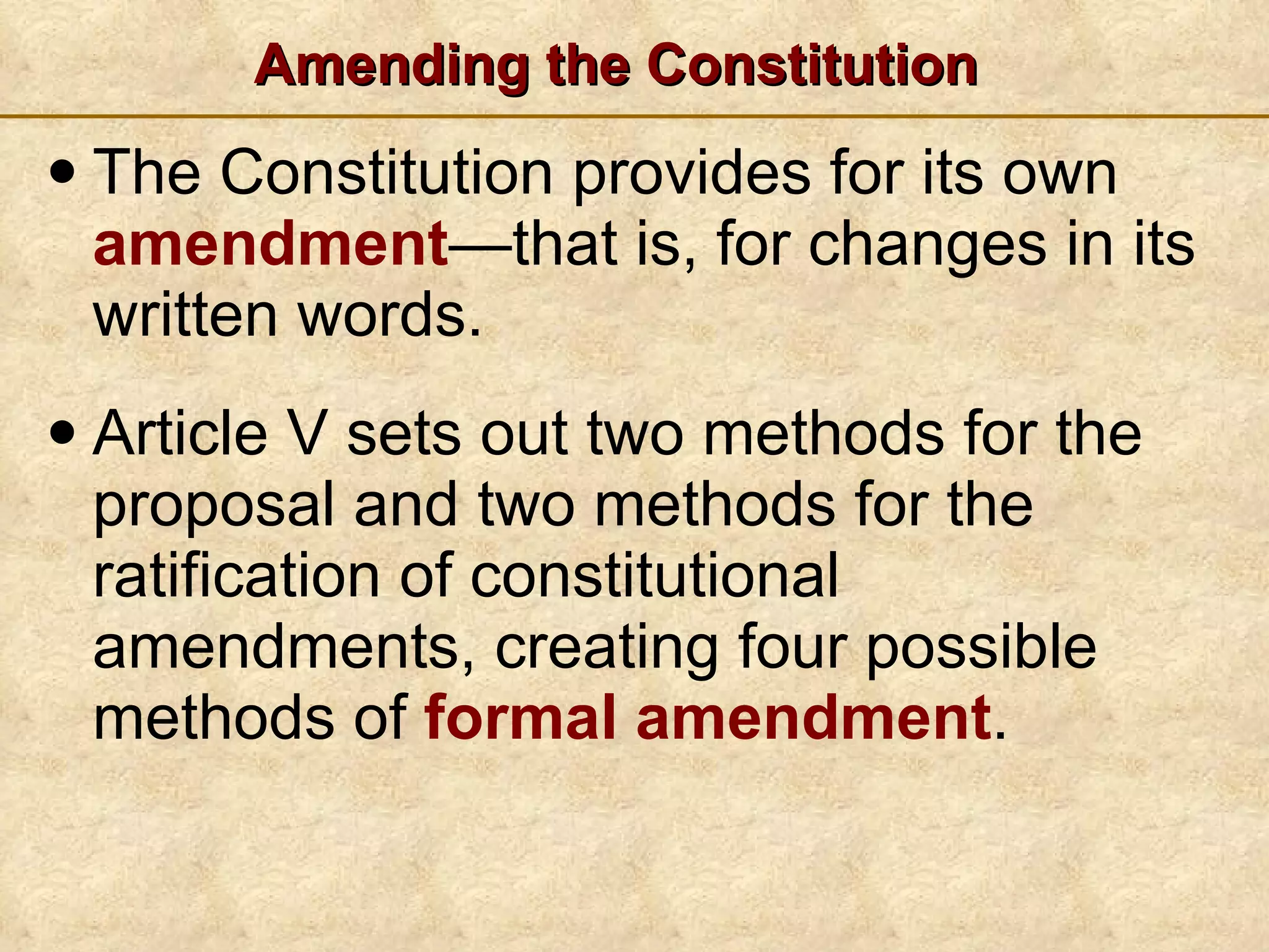 Formal amendments | PPT
