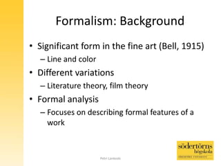 Formal analysis of gameplay | PPTX