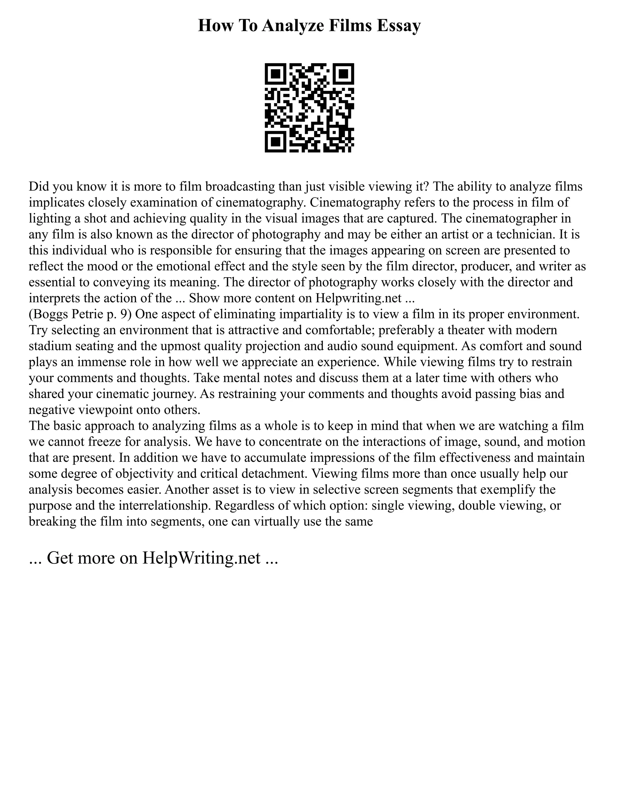 Formal Analysis Essay Example. Definition And Ex | PDF