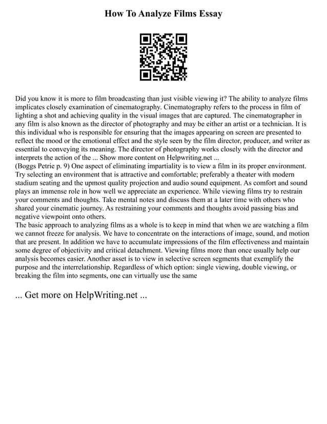 Formal Analysis Essay Example. Definition And Ex | PDF