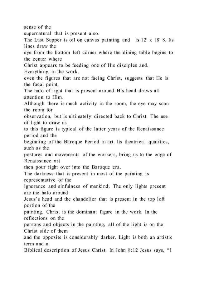 Formal Analysis of an Artwork The formal analysis paper uses | DOCX ...