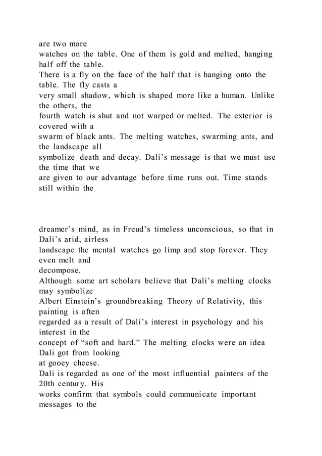 Formal Analysis of an Artwork The formal analysis paper uses | DOCX ...