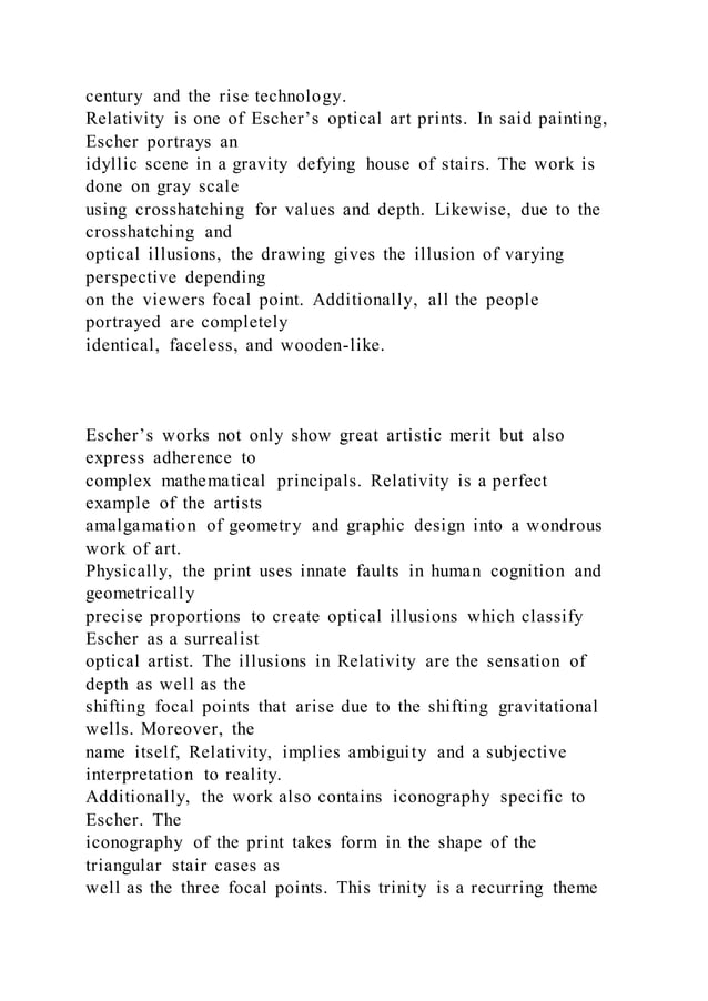 Formal Analysis of an Artwork The formal analysis paper uses | DOCX ...