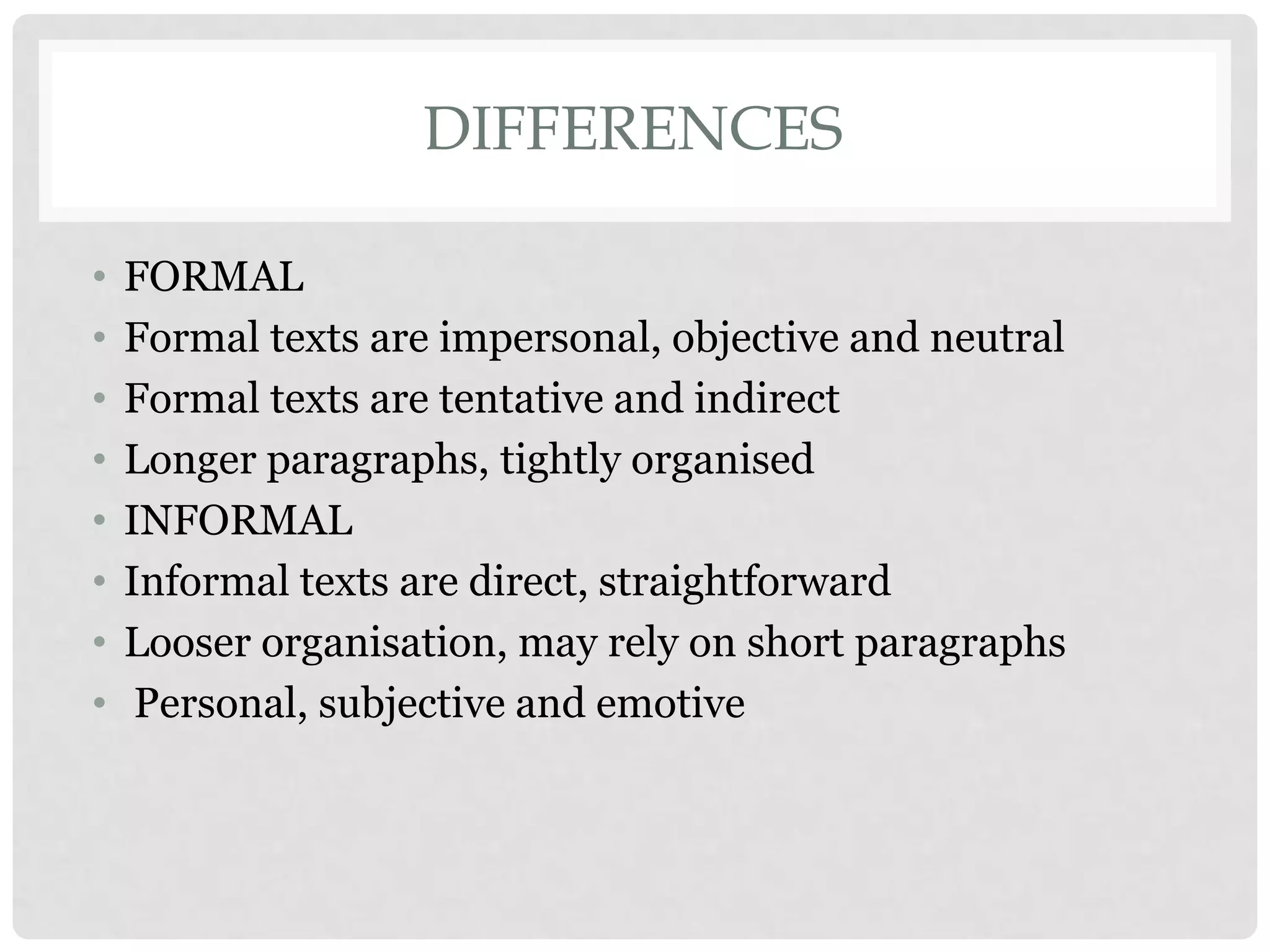 Formal and informal | PPTX