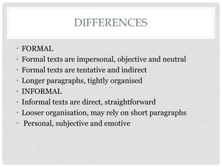 Formal and informal | PPTX
