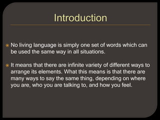 Formal and Informal Language | PPTX