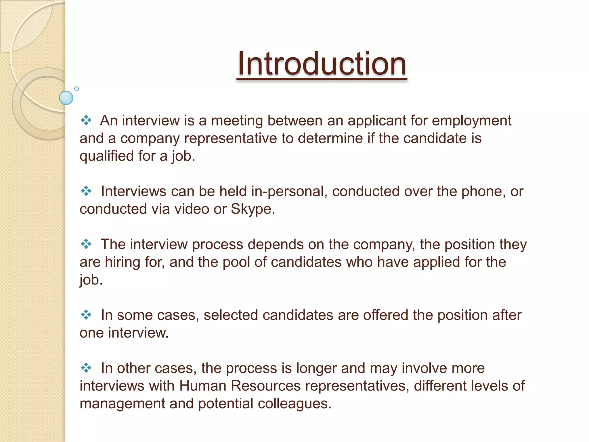 Formal and informal interview | PPTX