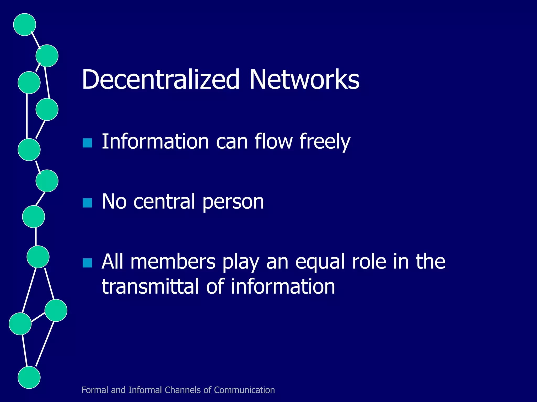 Formal and informal channels of communication | PPTX