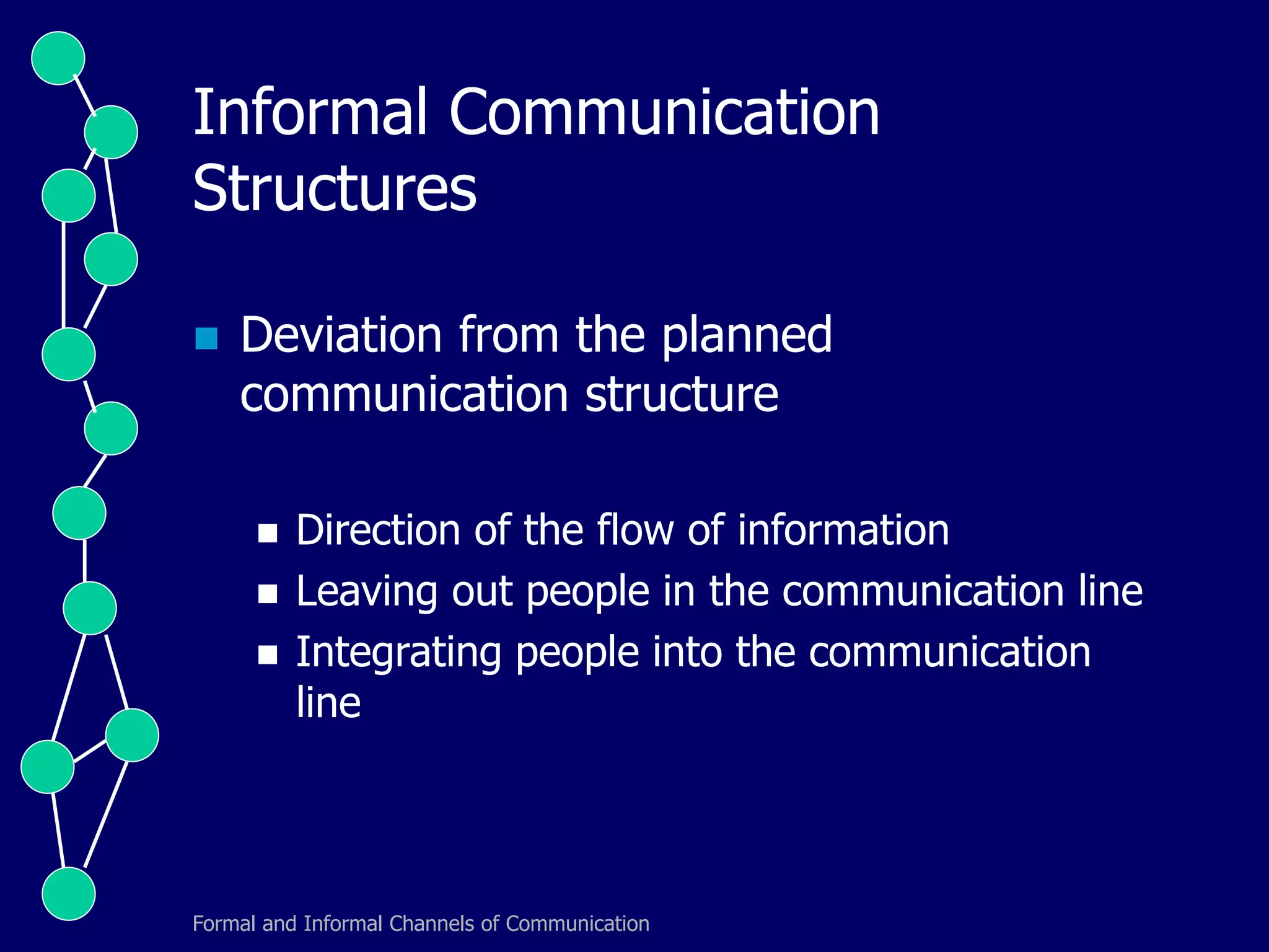 Formal and informal channels of communication | PPTX