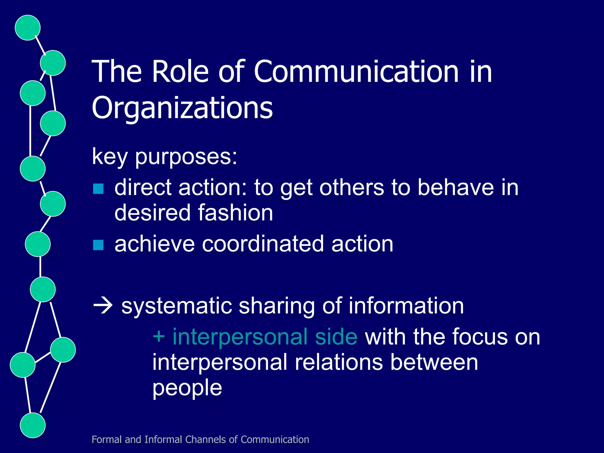 Formal and informal channels of communication | PPTX