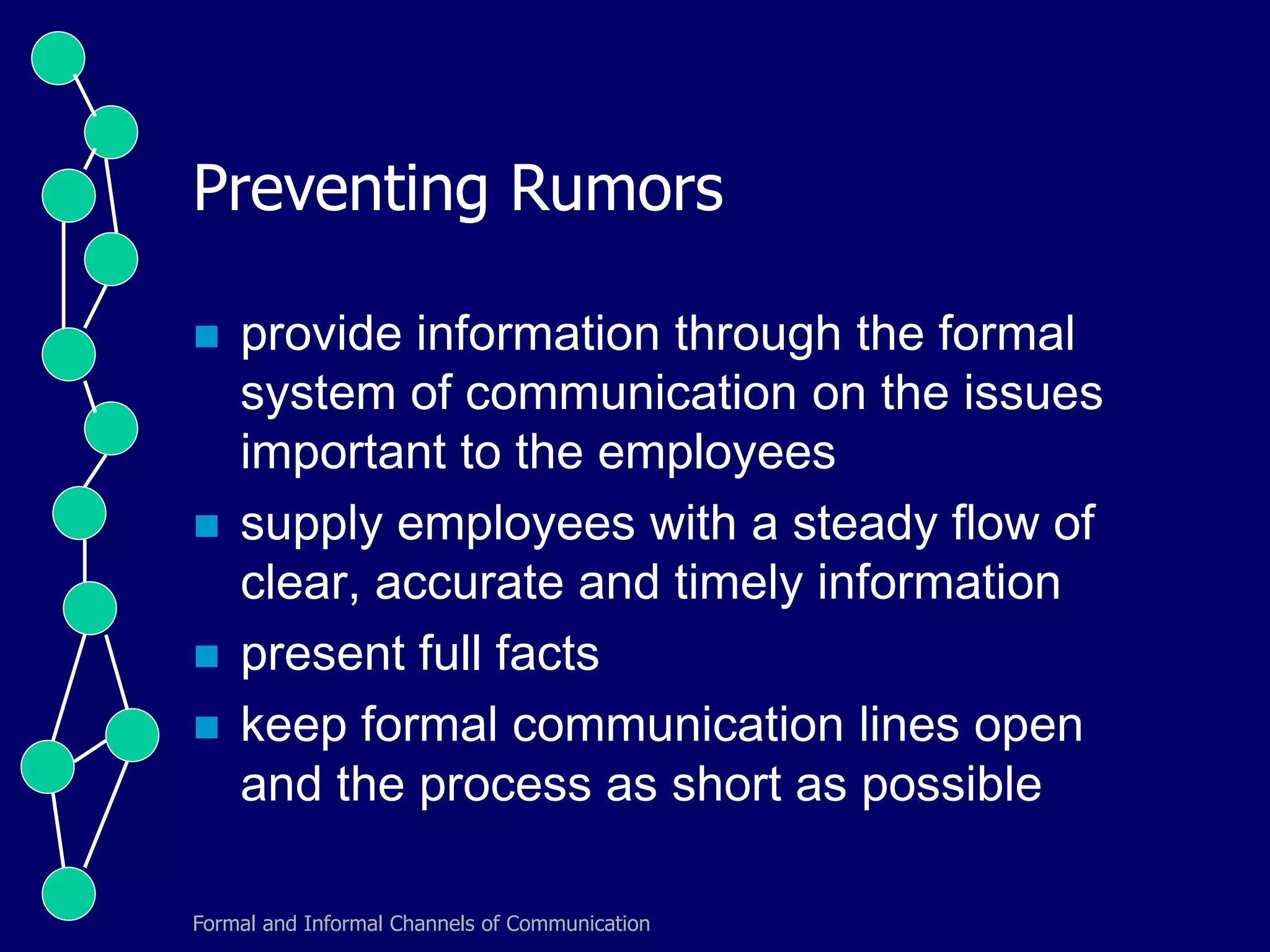 Formal and informal channels of communication | PPTX