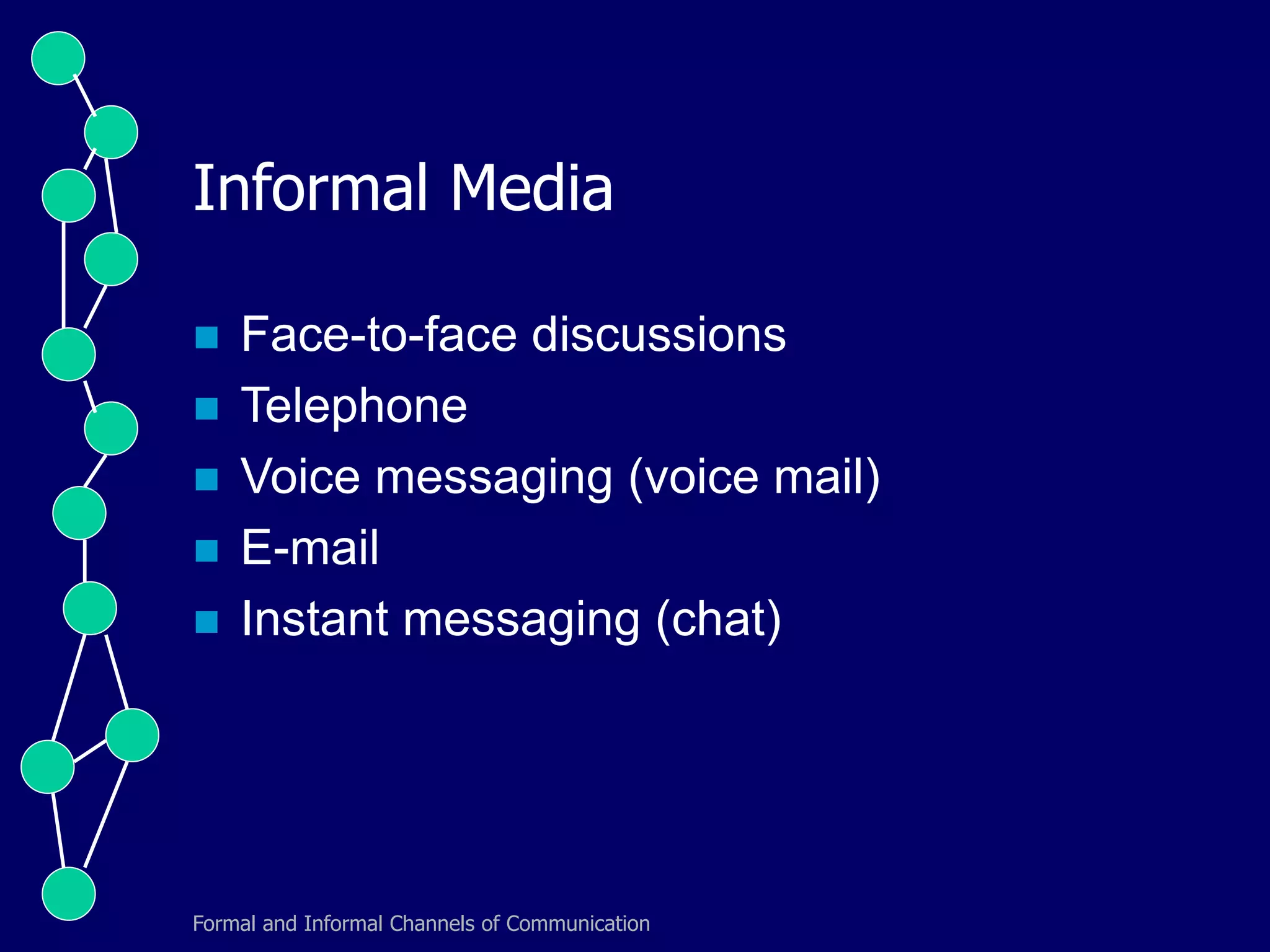 Formal and informal channels of communication | PPTX