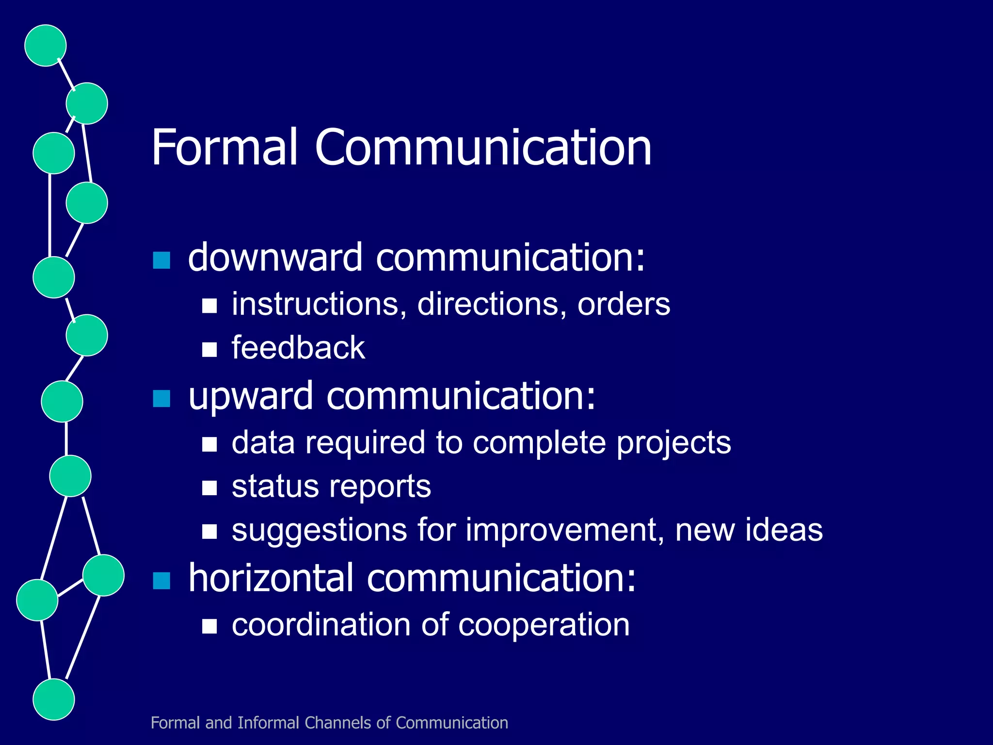 Formal and informal channels of communication | PPTX