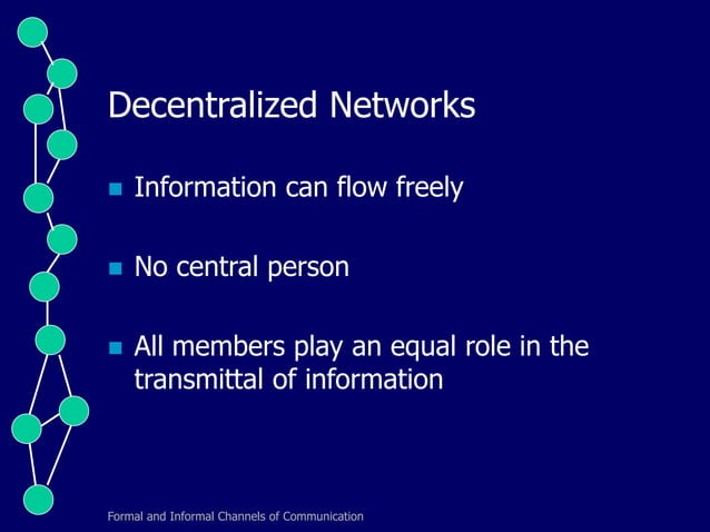 Formal and informal channels of communication | PPTX | Computer Networking | Computing