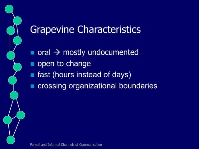 Formal and informal channels of communication | PPTX | Computer Networking | Computing