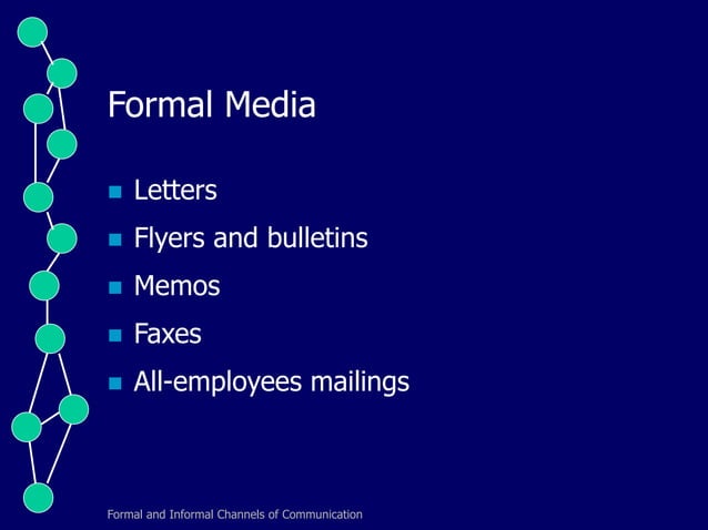 Formal and informal channels of communication | PPTX | Computer Networking | Computing
