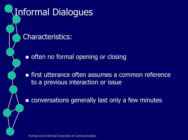 Formal and informal channels of communication | PPTX | Computer Networking | Computing