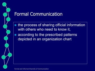 Formal and informal channels of communication | PPTX