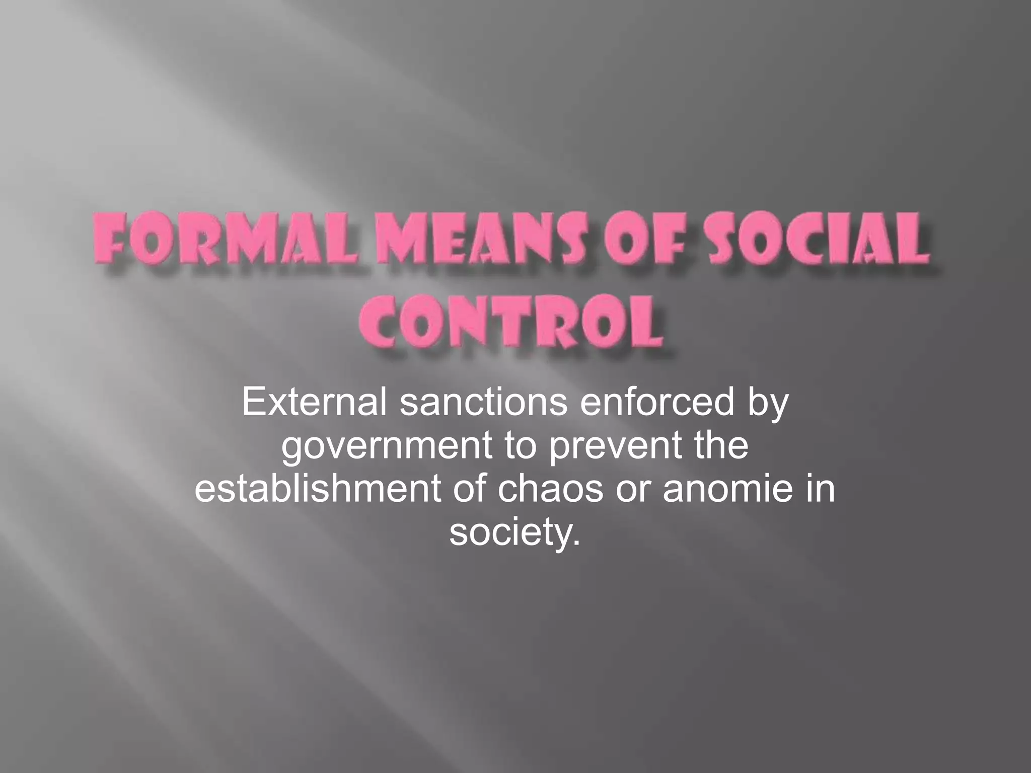Formal and informal control of culture | PPTX
