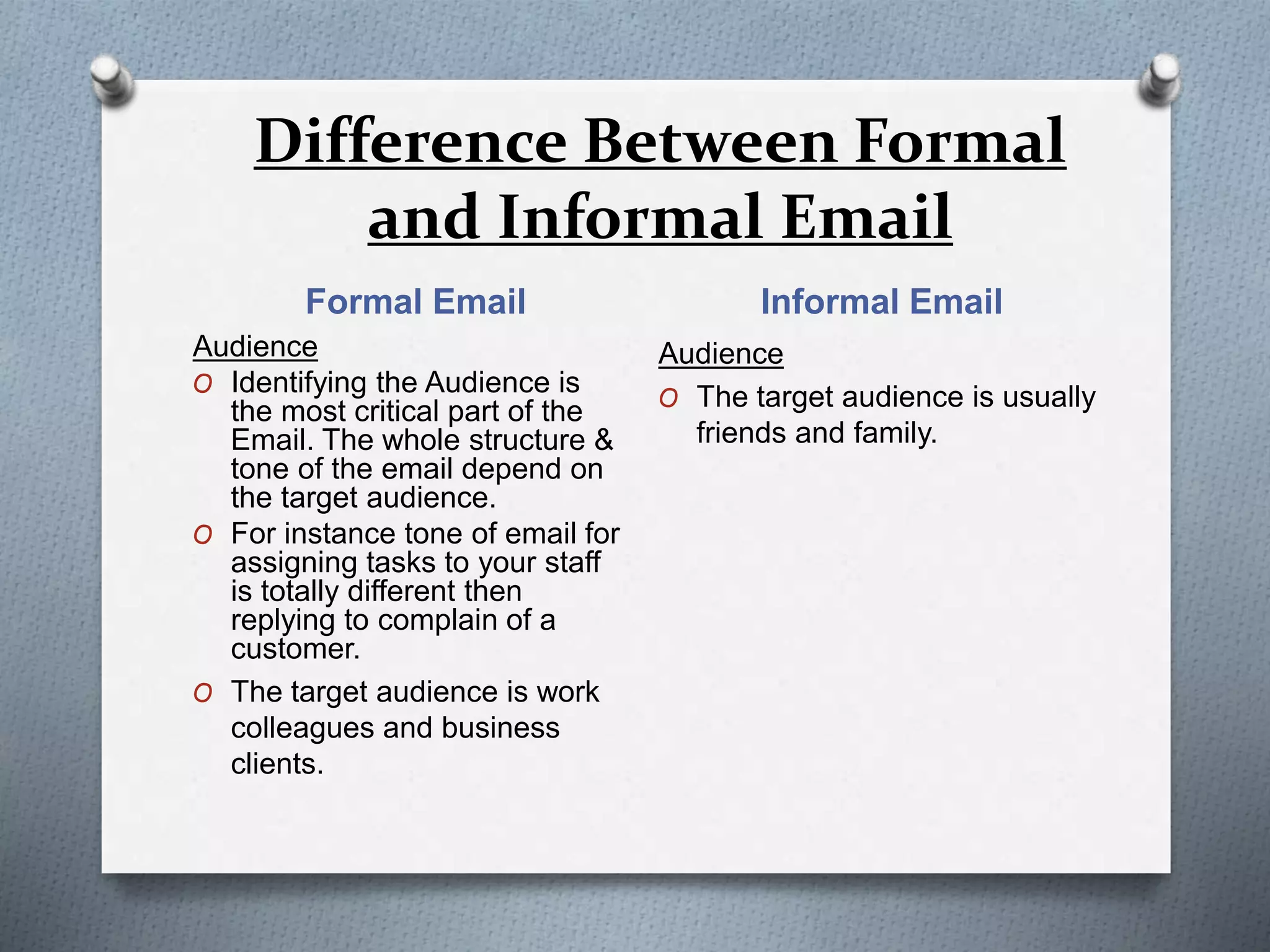 Formal and Informal email writing | PPTX