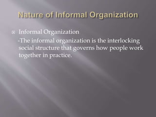 Formal and informal groups | PPTX