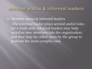 Formal and informal groups | PPTX